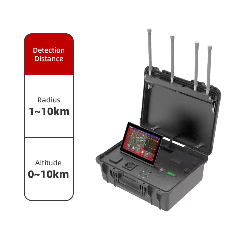 10km Portable Drone Detector with Full-Band Coverage