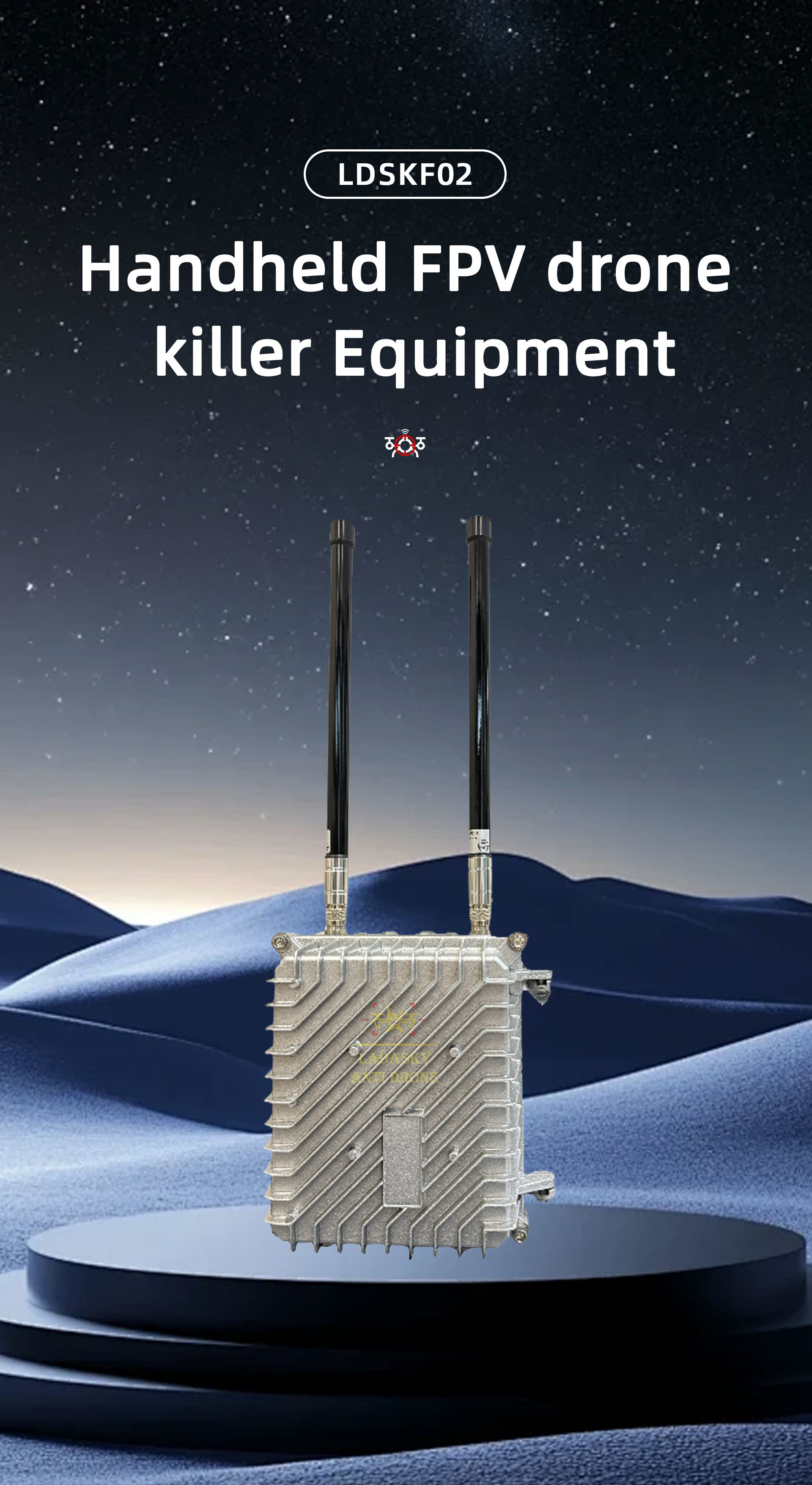 Handled Anti FPV Device Portable Counter FPV Anti FPV Anti Drone System ...